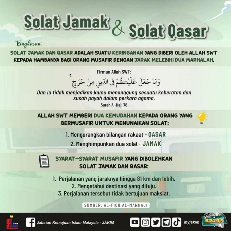 Panduan Solat Jamak Dan Qasar (JAKIM)